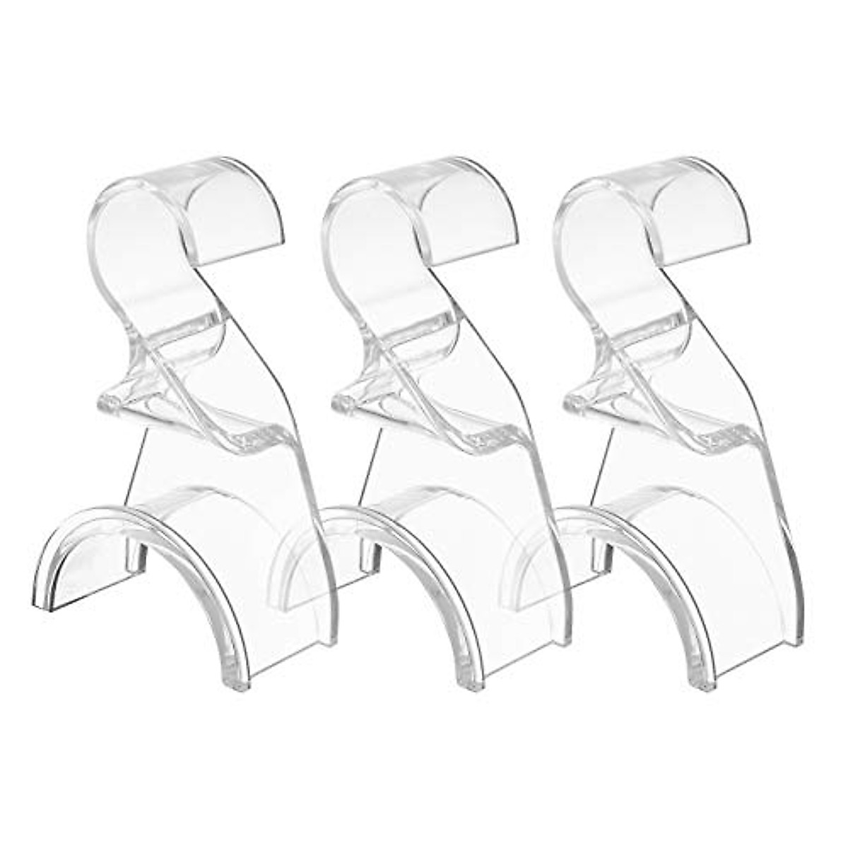 Purse Hanger Organizer for Closet 3 Pack - Durable Luxury Acrylic Holder for Handbag Tote Bag Satchel Backpack Crossover - Holds Up to 66Lbs – Easy to Clean, No Tools Required