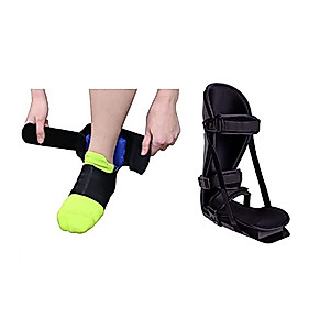 Brace Direct Air Foot Wrap (Med) + Posterior Night Splint (Med)- for Plantar Fasciitis, Achilles Tendinitis, Heel Pain and Drop Foot​ for Right or Left Foot, Men or Women