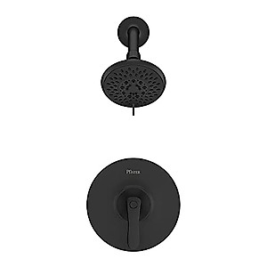Pfister Weller Shower Only Trim Kit (Valve Sold Separately), Single Handle, Matte Black Finish, LG897WRB