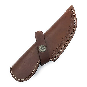 8" long custom handmade leather sheath for 4"—4.5" cutting blade knife