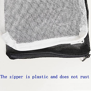 10 Pcs Tanks Filter Media Bags, Aquarium Media Bag, Aquarium Filter Bags, Fish Tank Media Mesh Filter Bags, with Zipper Reusable Aquarium Filter Media Bags.for Activated Carbon, Ceramic Rings, etc