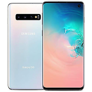 Samsung Galaxy S10 Factory Unlocked Android Cell Phone | US Version | 128GB of Storage | Fingerprint ID and Facial Recognition | Long-Lasting Battery |   Prism White