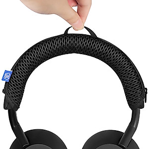 JHK Replacement Headphone Headband Covers for Sony WH-1000xm5 Headsets, Hook and Loop Headband Cover/Headband Protector Headband Cushion Easy Installation No Tool Needed(Black)