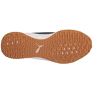 PUMA GOLF Men's Fusion Grip Extra Wide Golf Shoe, Puma Navy-Puma Silver-Quiet Shade, 13