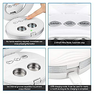 Contact Lens Cleaner Machine, Blumway Ultrasonic Contact Lens Cleaner with USB Charger, Small & Portable, Fit Disposal Soft Lens, Hard Lens, Contact Lens, Colored Lens, RGP Lens & OK Lens