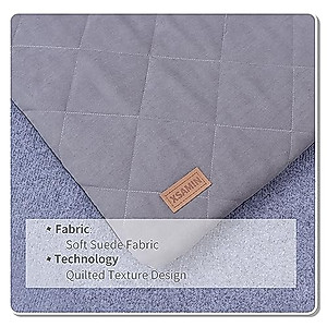 XSAMIN Self Heating Dog Bed for Medium Dogs, Pet Sleeping Mat with Removable Washable Cover, Waterproof Lining and Nonskid Bottom Couch, Pet Bed, Grey,Suitable for Dogs Up to 70 lbs