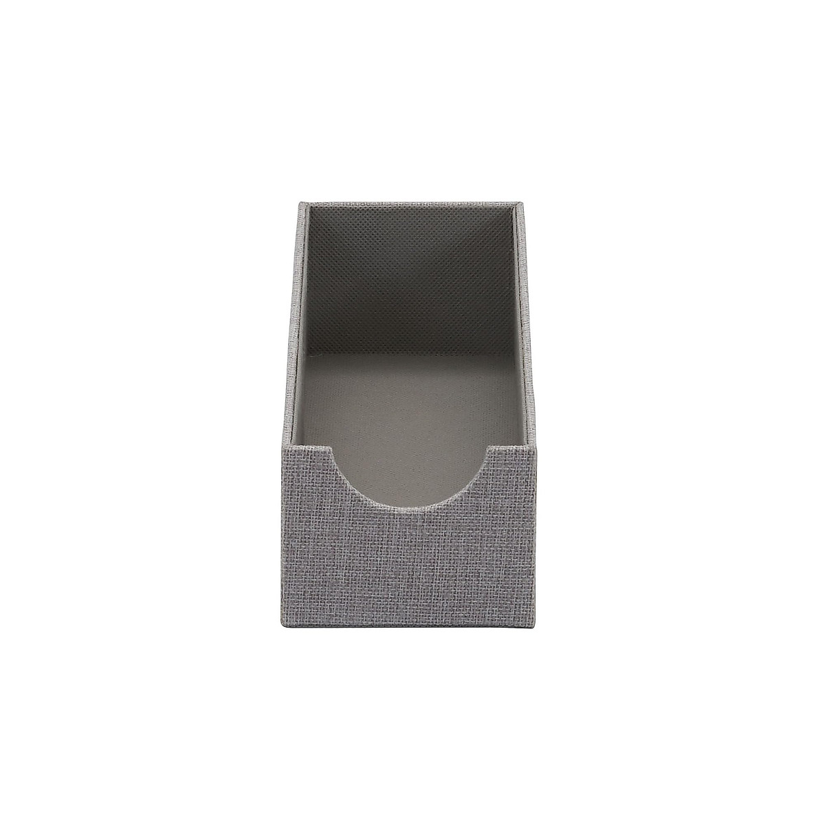 Household Essentials Grey 725-1 Deep Drawer Organizer Box for Storage | 12 in x 4 in x 3.13, Silver