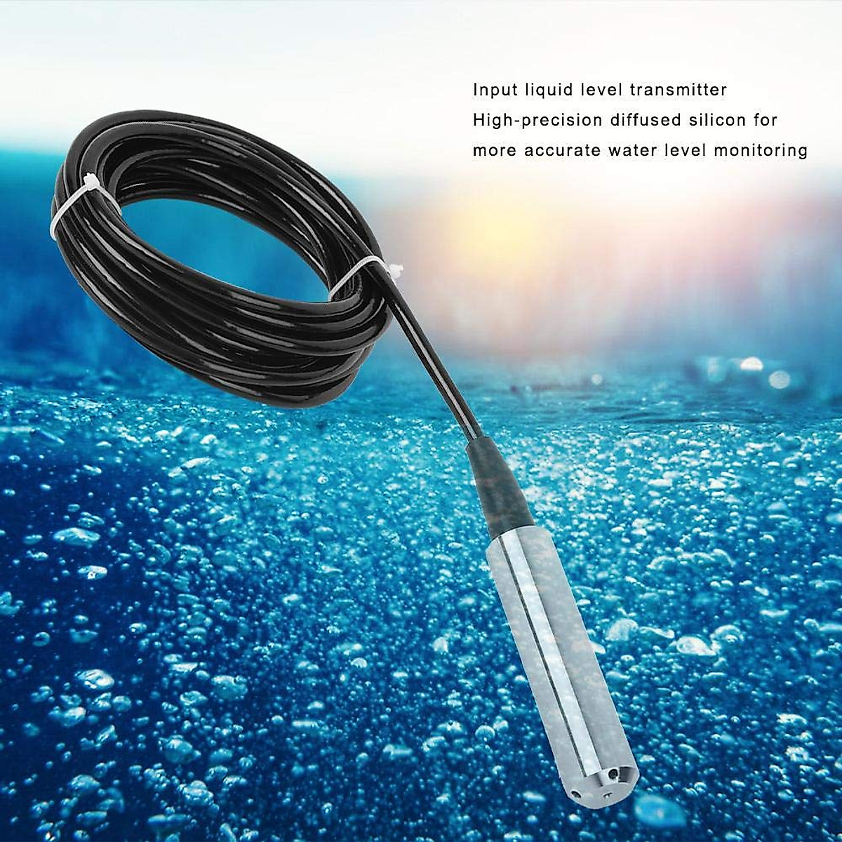 Liquid Level Sensor, TL-136 Liquid Level Transmitter Water Level Sensor Detector 12-32VDC 4-20mA Signal Output(Measuring Range 0-1m)