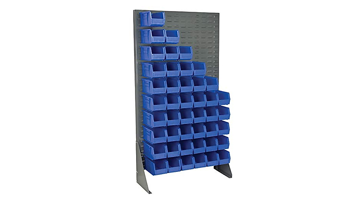 Akro-Mils 30661 Louvered Steel Single Sided Floor Rack Garage Organizer ...