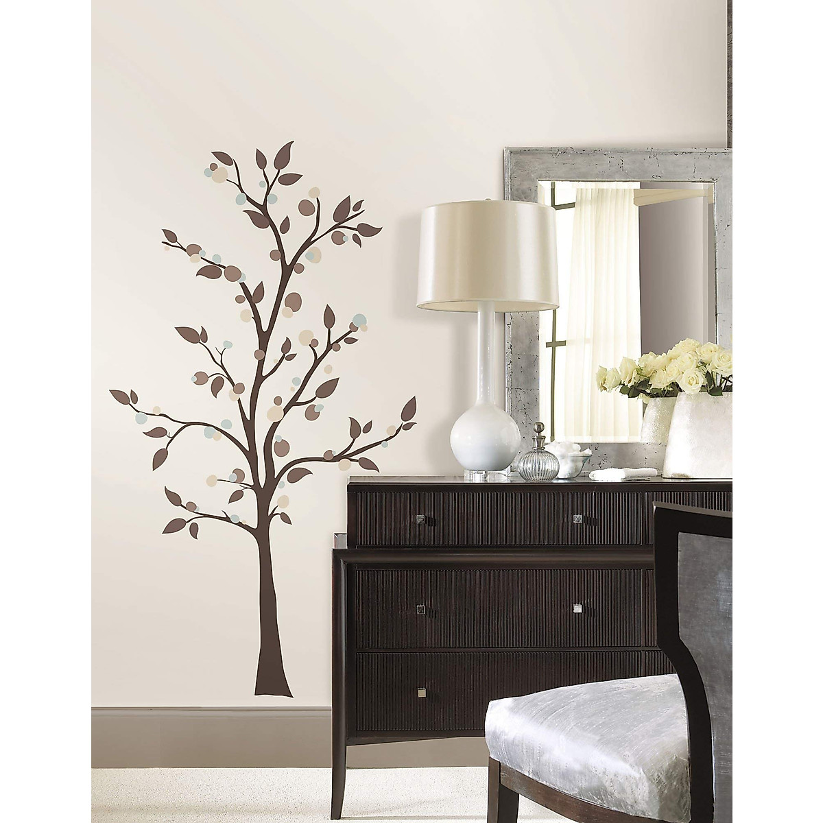 RoomMates RMK2365GM Mod Gray Tree Peel and Stick Giant Wall Decals