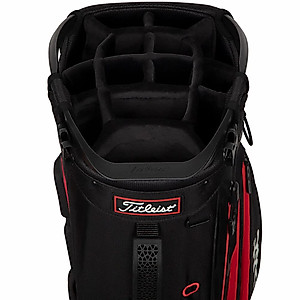 Titleist - Hybrid 14 Golf Bag - Black/Black/Red