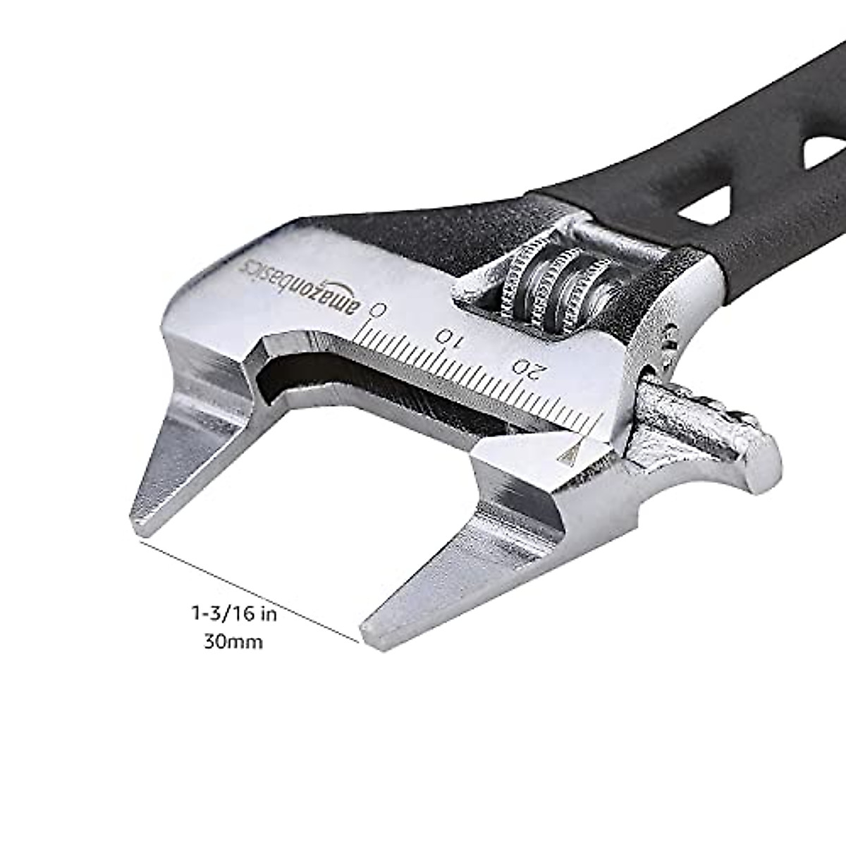 Amazon Basics 5.5-Inch (140mm) Slim Jaw Adjustable Wrench, 1-3/16-Inch(30mm) Jaw Capacity