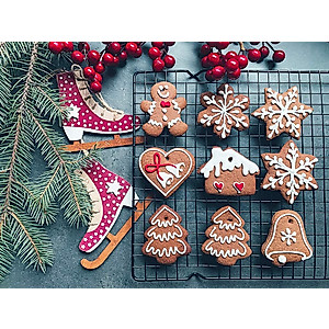 Lemengtree Cooling Racks,Baking Rack Tray Non-Stick Pan Stainless Steel Cake Cooling Wire Roasting Rack for Biscuit Pizza Bread Cake Baking(2pack-11.02 inch)