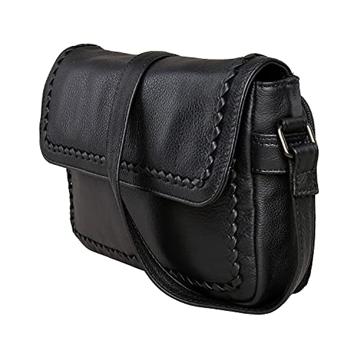Lady Conceal Concealed Carry Parker Leather Crossbody - Handgun Carry Bag with Holster, RFID Blocking & Locking YKK Zippers