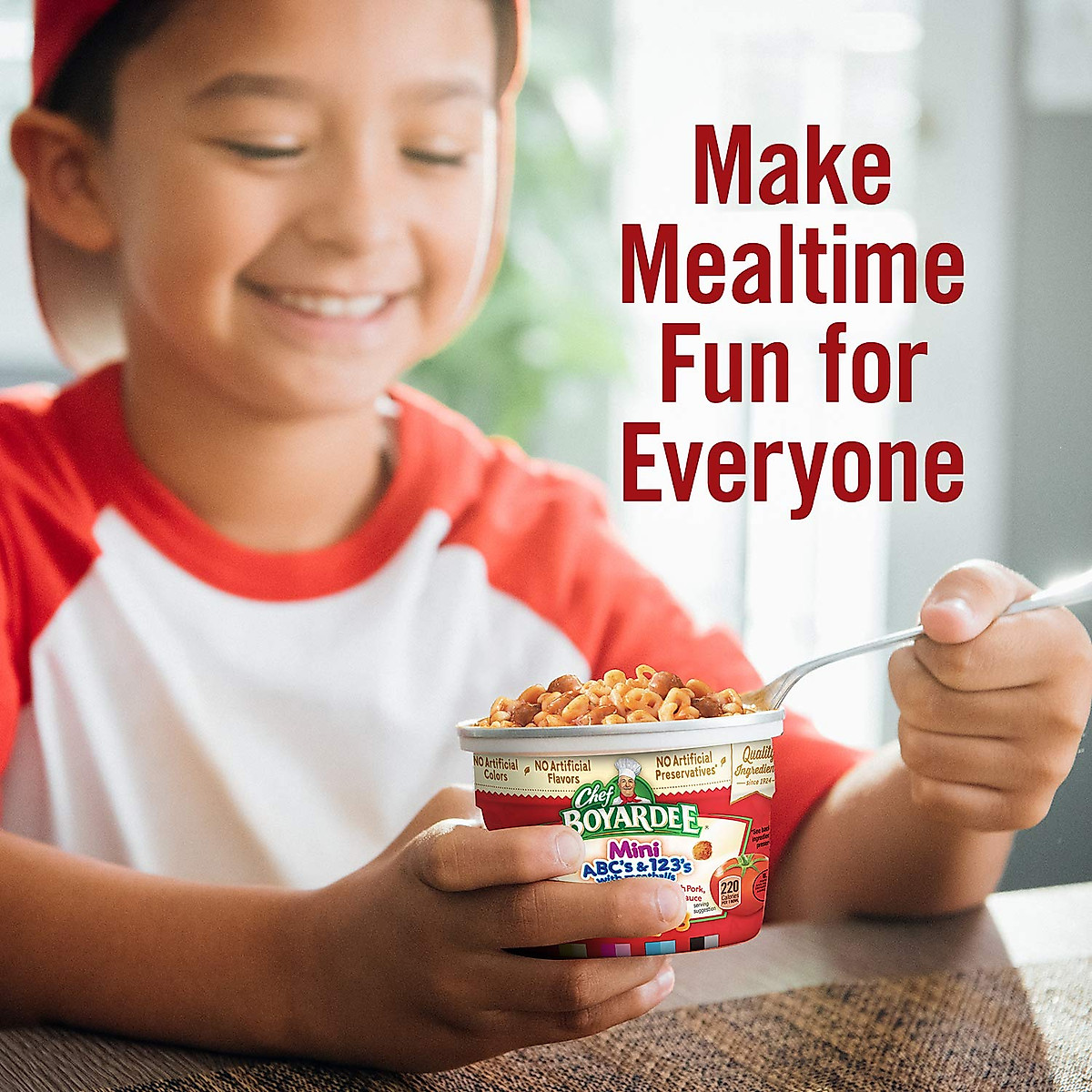 Chef Boyardee Mini ABC's and 123's with Meatballs, Microwave Food, 7.5 OZ Microwavable Bowl (12 Bowls)