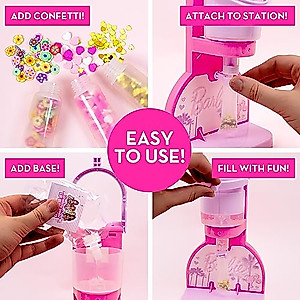 Barbie Sweet Shop Lip Gloss Making Kit, Makes 12 Accessories, Lip Glosses & Keychains, Arts and Crafts kit for Kids Ages 6+, Gifts for 6 Year Old Girl