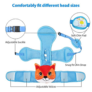 Entyle Baby Safety Helmet, Infant Toddler Adjustable Protective Hat, Head Protector for Crawling walking, Soft Headguard Infant Head Cushion for Learning to Climb and Walk (Blue Cat)