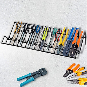 2 Pack Pliers Organizer Tool Box Drawer Storage Rack, Durable Black Steel Rack Fits Most Toolboxes, Hand Tool Organizers Storage Rack, Slots Fit Most Pliers, Professional Quality(Black)