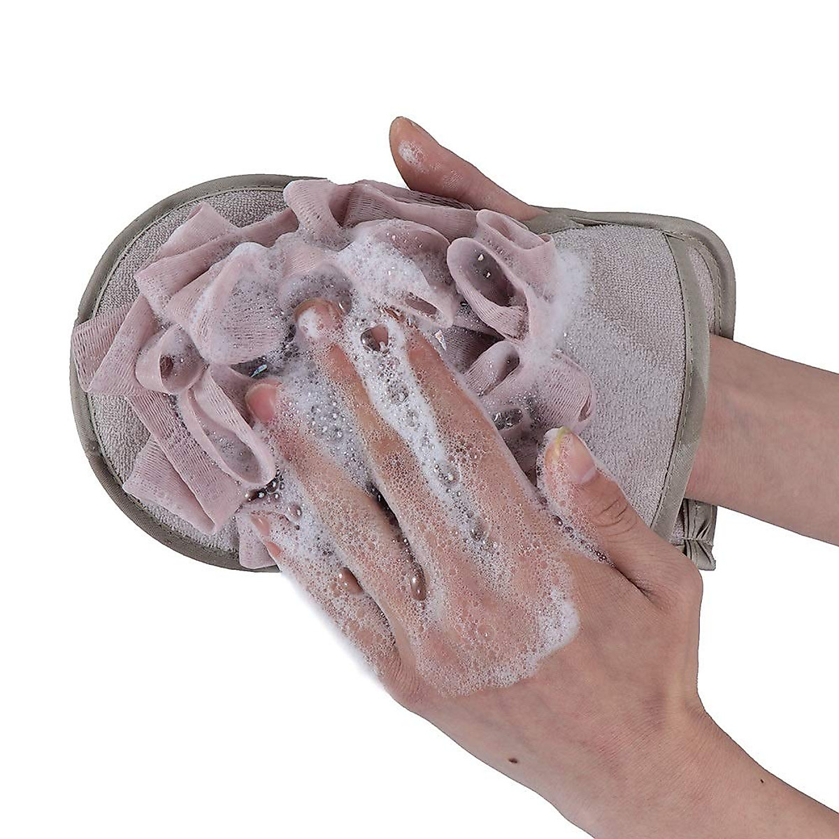 TBMAKE Bath-Sponges 1pc Double Sided Body Cleaning Brush Gloves Home Portable Scrub Bath Sponge Wisp for Shower Scrubber Shower Massage Towel Ball (Size : C)