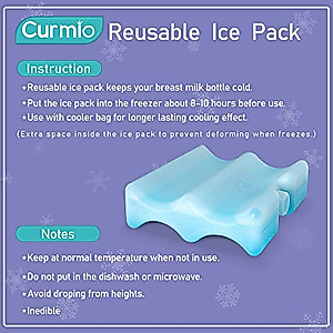 CURMIO Bottle Ice Pack for Breastmilk Storage Bag, Reusable Ice Pack for Breastfeeding Working Moms (Fits for 9 Oz Bottles)