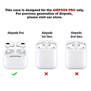 Art-Strap Protective Case, Compatible with AirPods Pro - Shockproof Soft TPU Gel Case Cover with Keychain Carabiner Replacement for Apple AirPods Pro (Aloha Hawaiian Flowers)