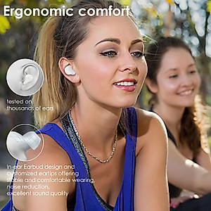 AKSONIC True Wireless Earbuds Bluetooth 5.2 aptX Armatrured Dynamic Speaker Touch Control Deep Bass in Ear w/Mic CVC8.0 Noise Cancelling Headphone USB C Fast Charging