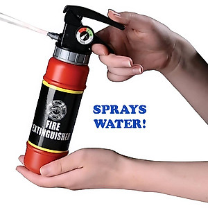 Liberty Imports 12 Piece Kids Fireman Costume Gear Firefighter Chief Dress Up Clothes for Role Play Toy Set with Backpack Water Gun, Fire Extinguisher and Accessories