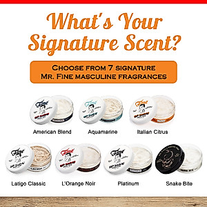 Mr. Fine 21C Men’s Shaving Soap, Builds Thick & Easy Lather, Protects From Razor Burn & Irritation, No Artificial Colors, Made In Italy, 5oz. (150ml), Italian Citrus