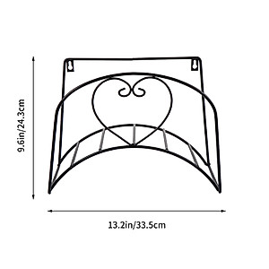 DOITOOL Hose Wrought Iron Frame Wall Hose Holder Iron Garden Hose Holder Hose Hanger Wall Hose Hook Garden Water Hose Holder Garden Hose Stand Water Hose Storage Hanger Soft Hose Work car