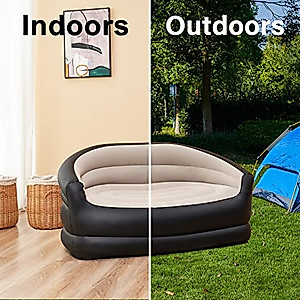 DIMAR GARDEN Inflatable Couch Outdoor Air Sofa,Blow Up Couches for Camping