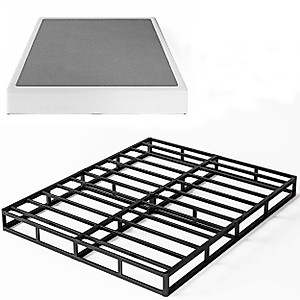 Daqutic Box Spring Cal King，9 Inch Metal Box-Spring Only, Mattress Foundation, Heavy Duty Structure with Fabric Cover, Noise Free, Non-Slip, Easy Assembly