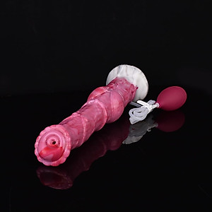 12'' Long Ejaculating Horse Dildo, Squirting Knots Monster Dildo for Women Men, Silicone Fantasy Dildo with Suction Cup for Hands-Free Play, Big Anal Plug, Adult Sex Toy for Female Couples