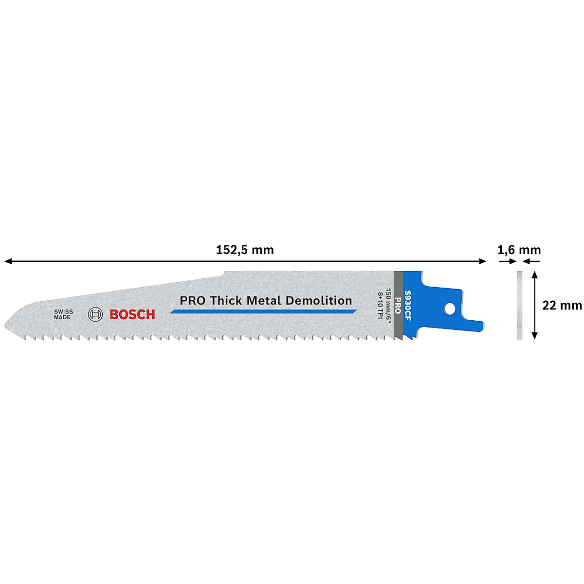 Bosch 2329813 Sabre Saw Blade, Blue
