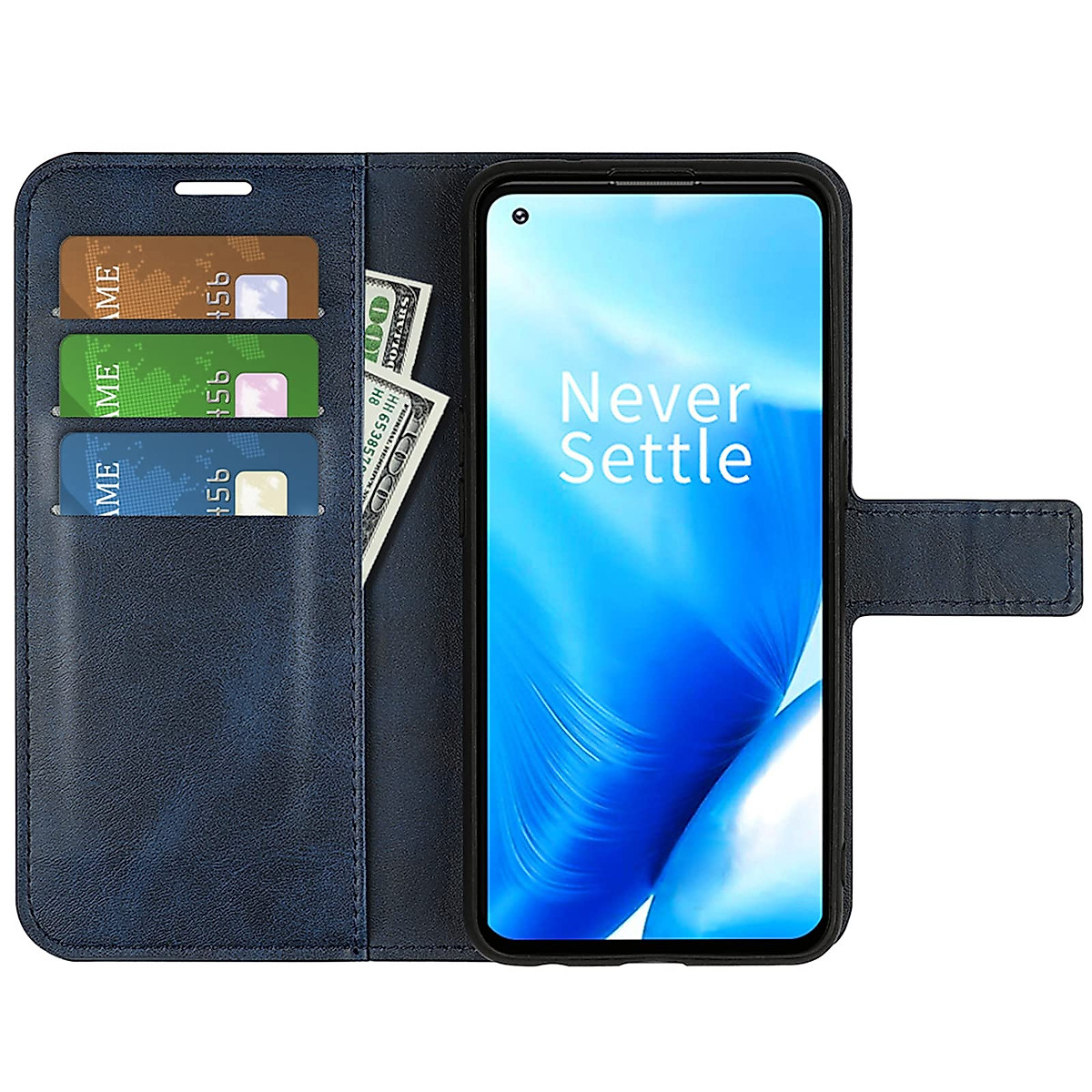 Kezaizhe Flip Case for OnePlus Nord N20 5G Wallet PU Leather Magnetic Protective Cellphone Case for One Plus Nord N20 5G Folio Book Cover with Stand (Blue)