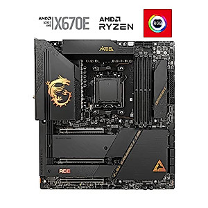 MSI MEG MEG X670E ACE Gaming Motherboard (AMD AM5, DDR5, PCIe 5.0, SATA 6Gb/s, M.2, USB 3.2 Gen 2, Wi-Fi 6E, HDMI/DP, EATX)