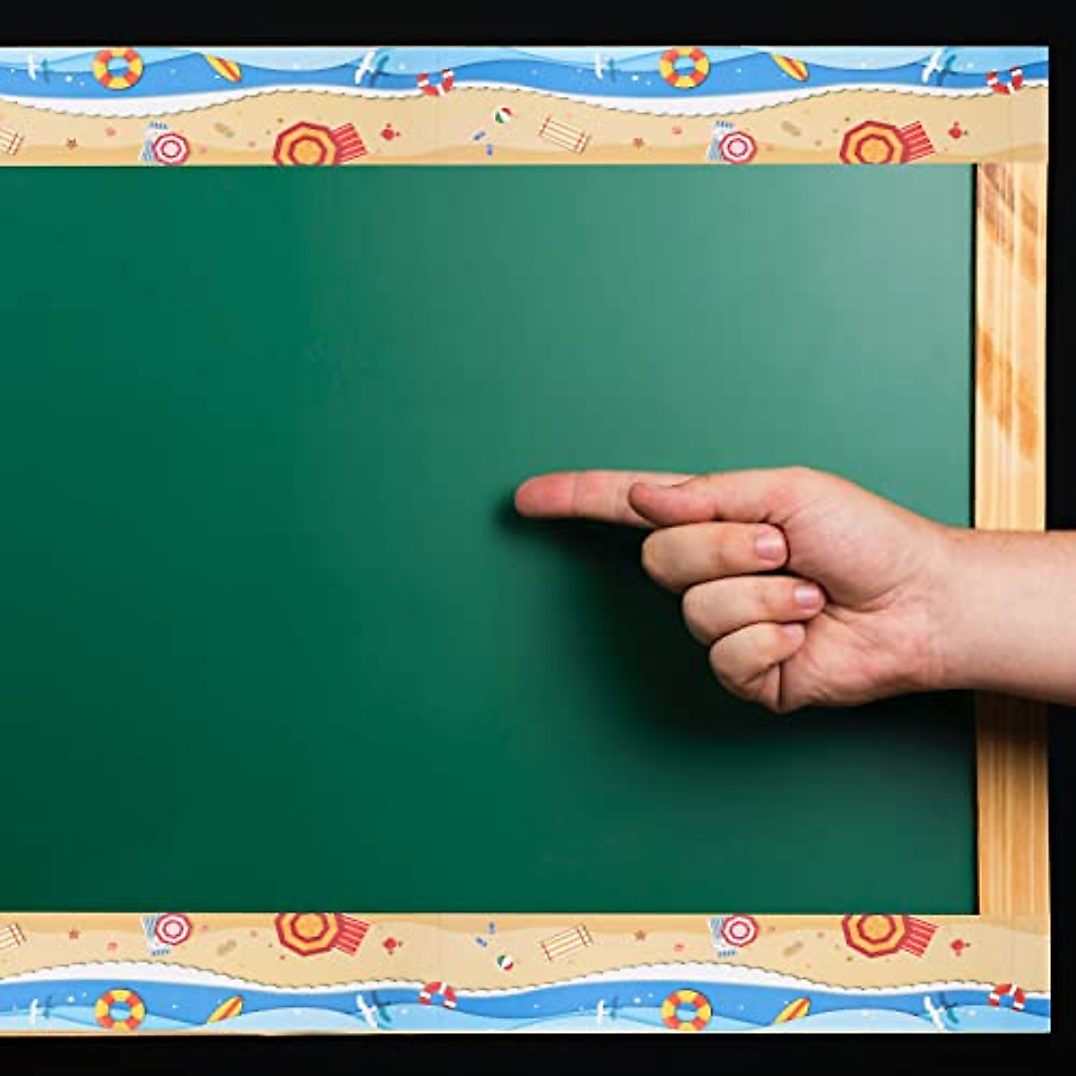Ciieeo 65Ft Summer Bulletin Board Decorations Summer Beach Classroom Bulletin Board Border Stickers Bulletin Border Rolled Border Trim for Classroom Decor