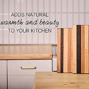 Premium Handmade Wooden Chopping Board Nine Different Woods Very Light Kitchen Large Cutting Board 12.9"x8.8" From Soul Craft European Brand
