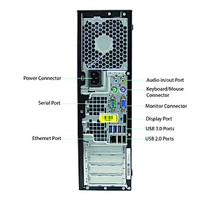 HP Compaq Pro 6300-SFF, Core i5-2400 3.1GHz, 16GB RAM, 240GB Solid State Drive, DVDRW, Windows 10 Pro 64bit, (Renewed)