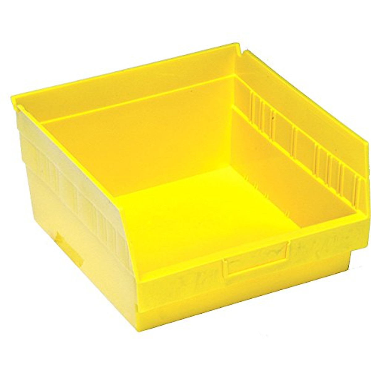 QUANTUM STORAGE SYSTEMS K-QSB209YL-4 4-Pack Plastic Shelf Bin Storage Containers, 11-5/8" x 11-1/8" x 6", Yellow
