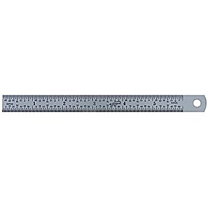 6" 4R (1/8, 1/16, 1/32, 1/64) Stainless Steel Machinist Ruler/Rule Scale