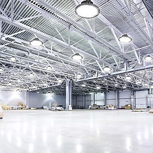 CT CAPETRONIX High Bay LED Lights, UFO LED High Bay Light 100W, 13,000LM (130lm/w) 5000K 400W HPS Equivalent, 5' Cable with AC85-265V Plug for Warehouse,Garage,Gym,Retail Stores.