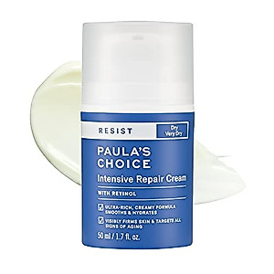 Paula's Choice RESIST Intensive Repair Cream with Retinol, Hyaluronic Acid & Jojoba, Concentrated Anti-Aging Moisturizer for Dry, Chapped Skin, 1.7 Ounce