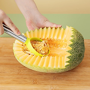 XIANGEN Fruit Carving Knife Set 3-in-1 Set for Home Use Fruit Cutting and Fruit Sacking Supplies Watermelon Digging Ball shaped triangular V-shaped fruit carving knife