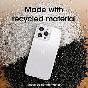 OtterBox IPhone 14 Pro (ONLY) Prefix Series Case - STARDUST (Clear/Glitter), ultra-thin, pocket-friendly, raised edges protect camera & screen, wireless charging compatible