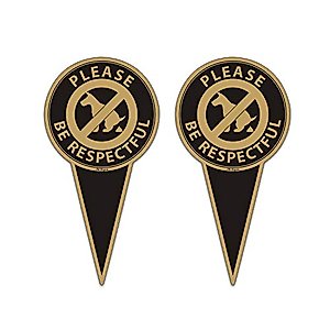 No Dog Poop Sign for Yard with Stake (2Pack) 12" x 6"Double Sided No Pooping Dog Sign-Please Be Respectful - Stop Dogs from Pooping or Peeing On Your Lawn Yard Sign
