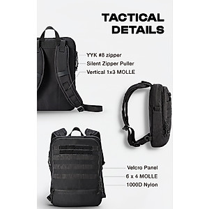 Cargo Works® 15" Laptop Backpack,Computer Bag for Women & Men, Resistant College School Bookbag, Slim Business Backpack- Black