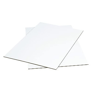 Corrugated Cardboard Sheets, 36" x 24", White, for Packing, Mailing, and Protecting Products from Forklift Damage, 5 Sheets