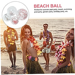 BESTOYARD 1 Set Inflatable Beach Ball Pool Ball Beach Pool Toys Ball inflator Summer Toys Beach Balls in Bulk Beach Toy Inflatable Glitter Ball Water Inflatable Ball Funny Beach Ball