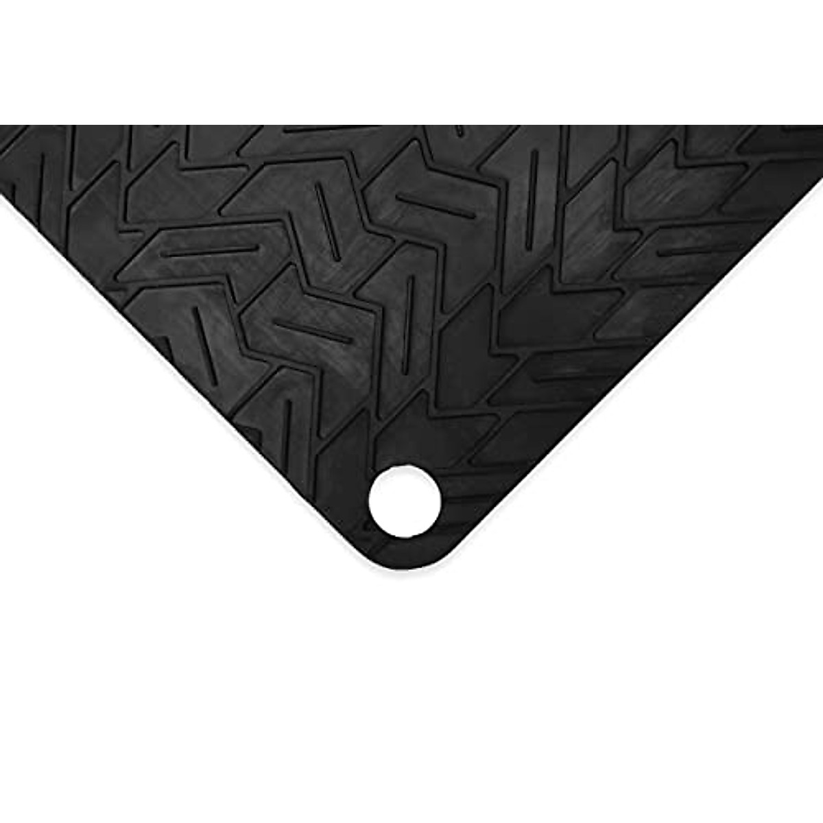 Camco Flexible Grip Pads for RV Leveling Blocks, 10-Inches (L) x 9 ½-Inches (W) | Protects Your Leveling Blocks from Uneven Surfaces | Easy to Carry and Store | 4-Pack (44529), Black