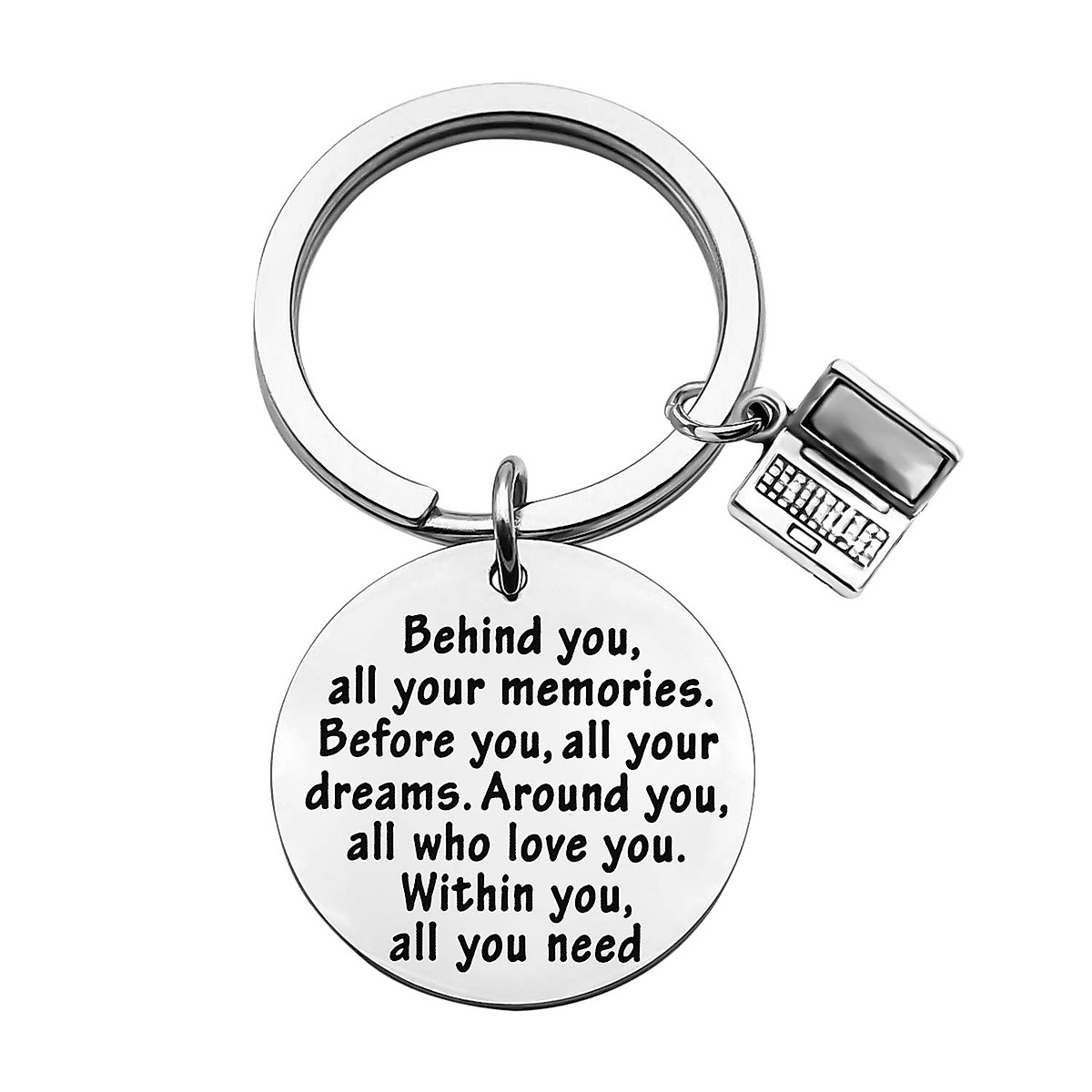 FEELMEM Computer Science Keychain Programmer Gift Software Engineer Gift Behind You All Your Memories Keychain Coding Jewelry Web Developer Gift